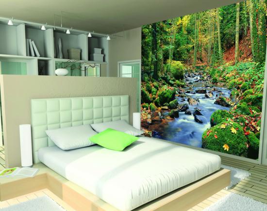 Poster mural en 8 parties - Forest stream|Decoratis.fr